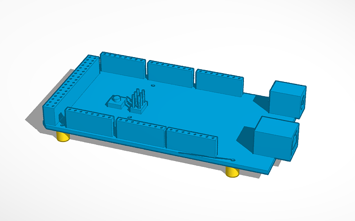 3d Design Arduino Mega 2560 Bare Fastener Tinkercad