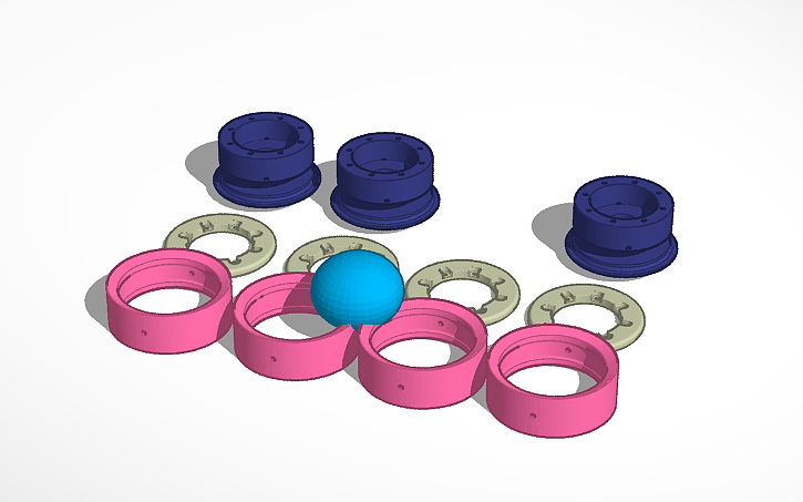 3D design SCX24 wheel bead basic - Tinkercad