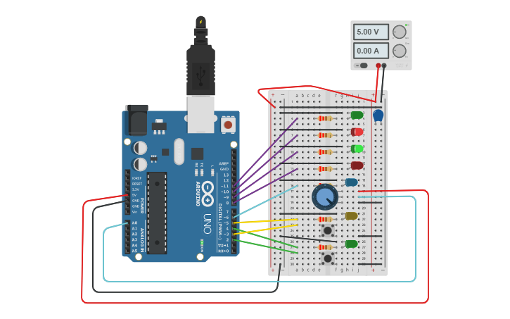 Circuit design Lab 1 Part H | Tinkercad