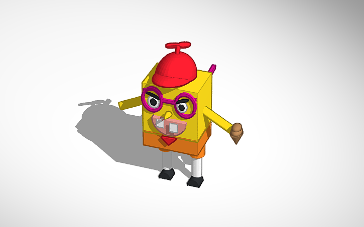 3D design Spongebob character - Tinkercad