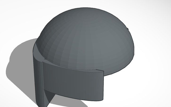 3D design Lego combat helmet - Tinkercad