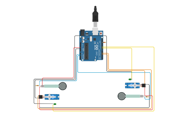 Circuit design Traffic Management System - Tinkercad