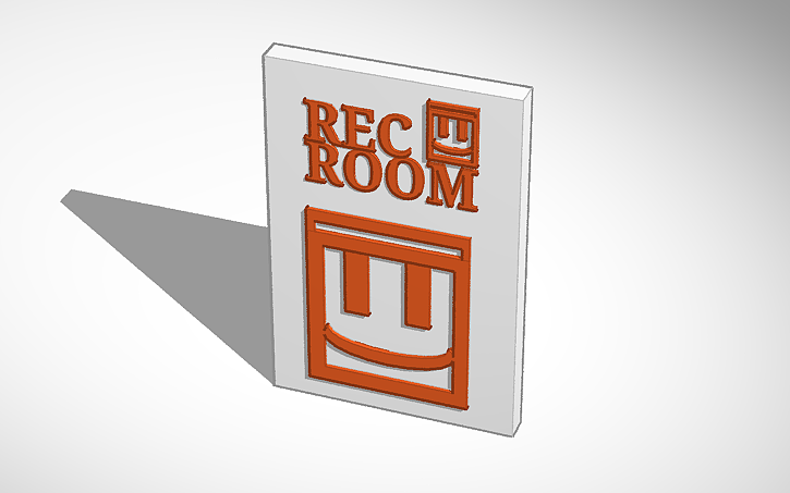 3D design Rec Room Poster - Tinkercad