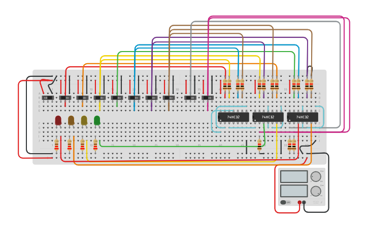 Circuit design Exercicio 5 - lab 3 - Tinkercad