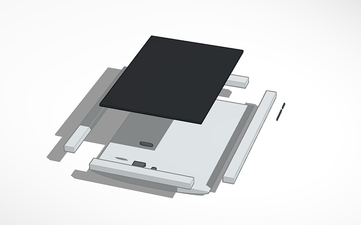 3D design tablet exploded view - Tinkercad