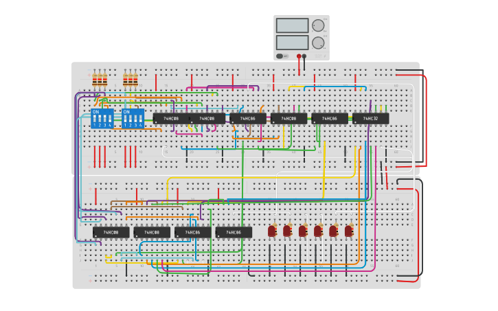 Circuit design 3x3 Multiplier | MP - Tinkercad