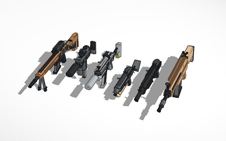 3D design GUNS - Tinkercad