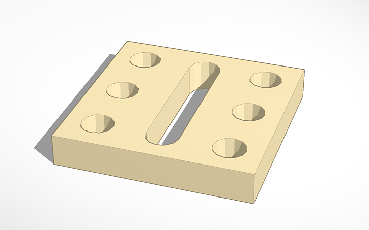 3D design MakeBlock 3x3 Plate - Tinkercad