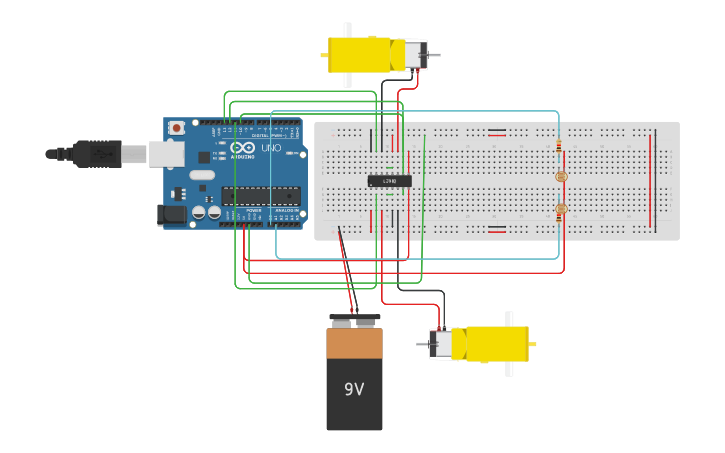 Circuit design carro controlado por arduino~ | Tinkercad