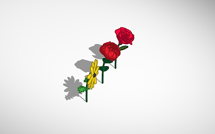3D design Flowers - Tinkercad