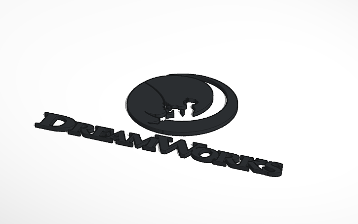 3D design DreamWorks Animation logo - Tinkercad