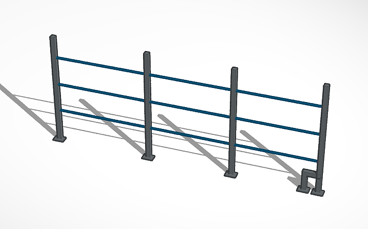 3D design baranda arriba - Tinkercad