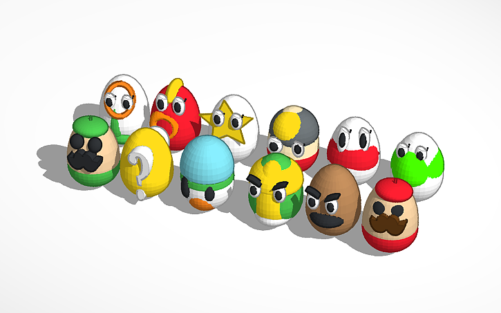 3D design mario eggs | Tinkercad