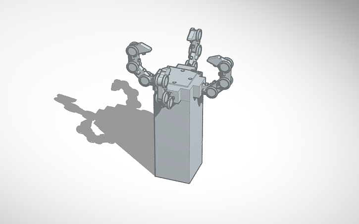 3D design mechanical claw - Tinkercad