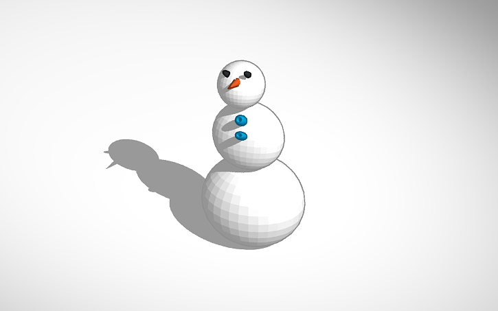 3D design snowman - Tinkercad