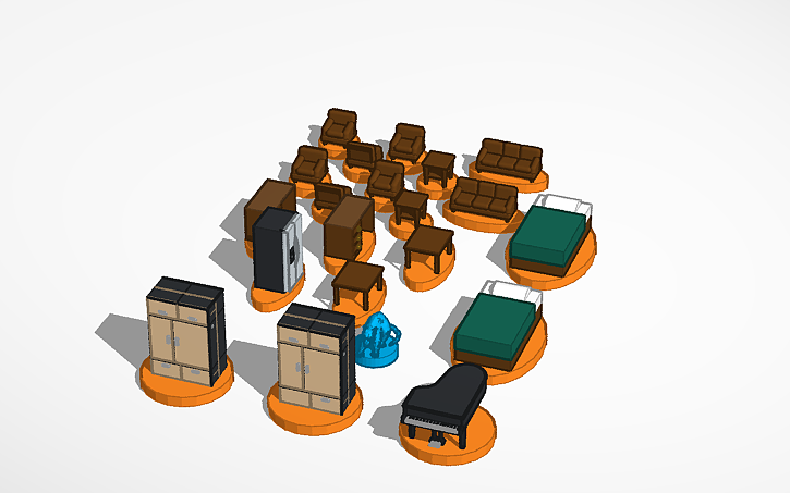 3D design Board Game Pieces - Tinkercad