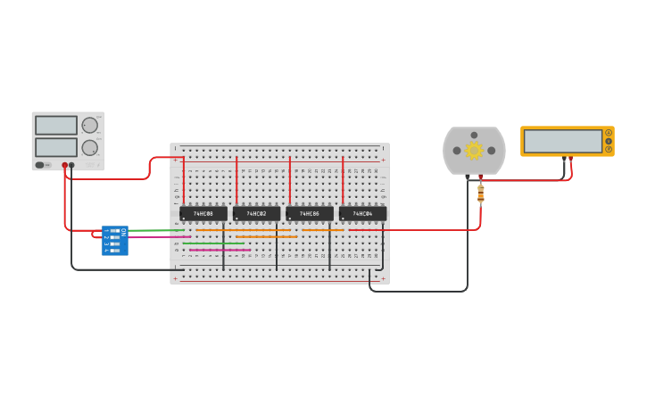 Circuit design Circuito Lógico Nave - Tinkercad