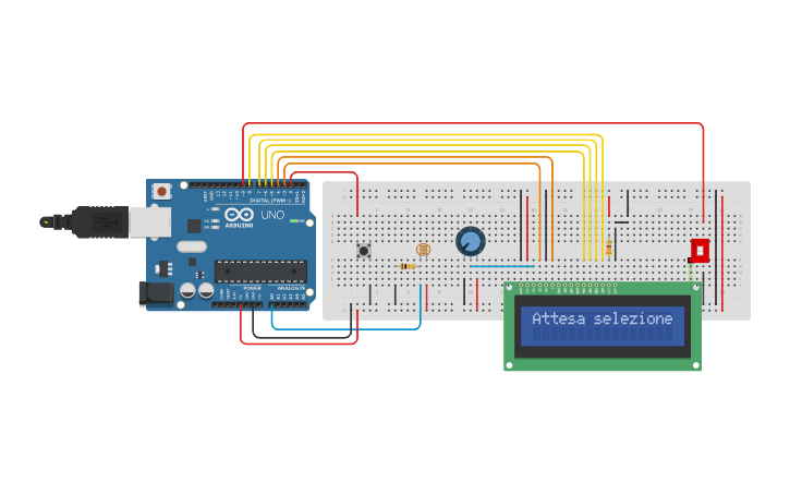 Circuit design Sensore luminosità con display LCD - Tinkercad