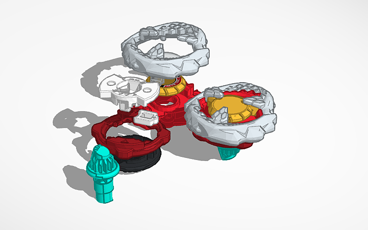 3D design (Prototype)Beyblade X TyranoBeat/4-70/Q - Tinkercad