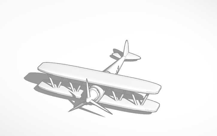 3D design WW1 BIPLANE - Tinkercad