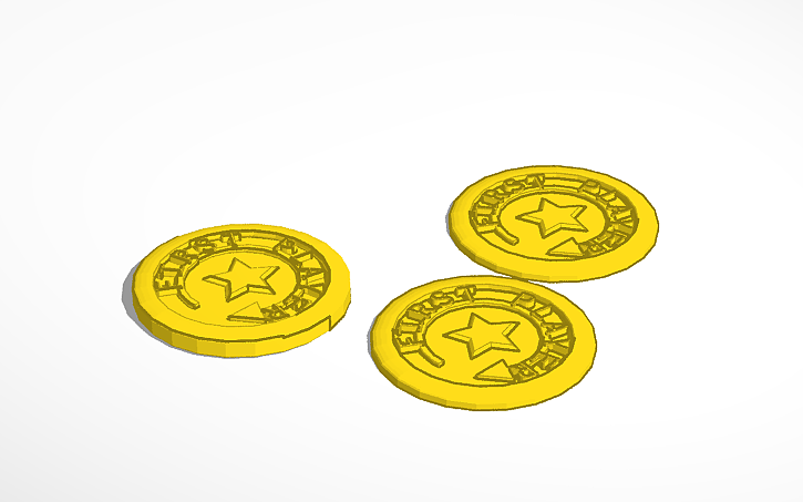 3D design First Player token v1.1 - Tinkercad