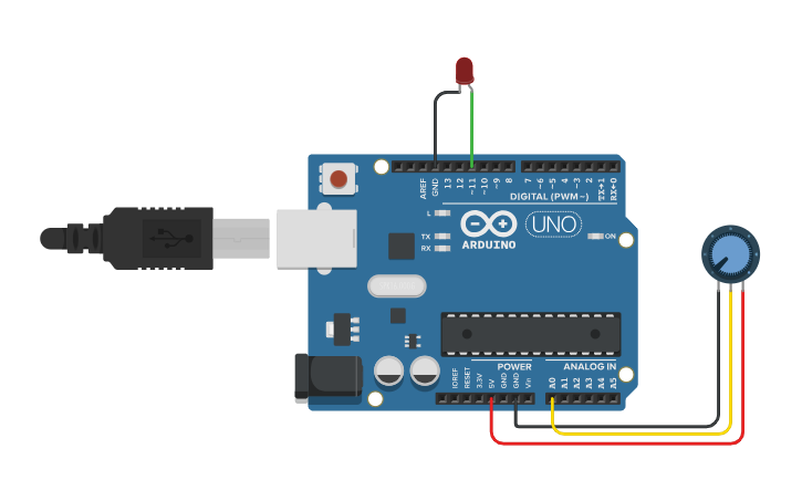 Circuit Design Arduino Pwm Analogwrite Function Tinkercad