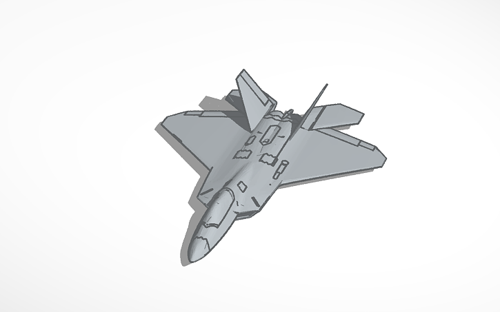 3D design Lockheed Martin F-22 Raptor - Tinkercad