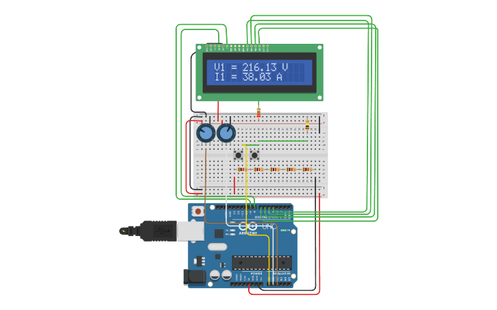 Circuit design Medidor de energia - Tinkercad