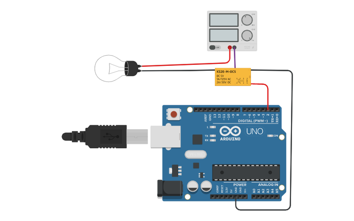 Circuit Design Relay Tinkercad