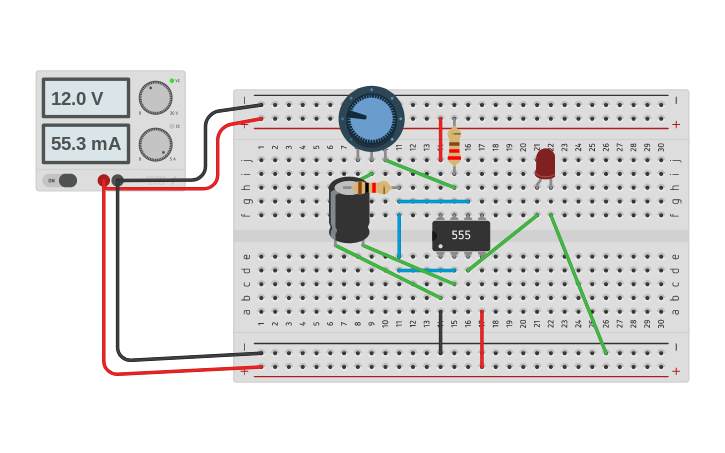 Circuit Design 555 Led Flasher Tinkercad