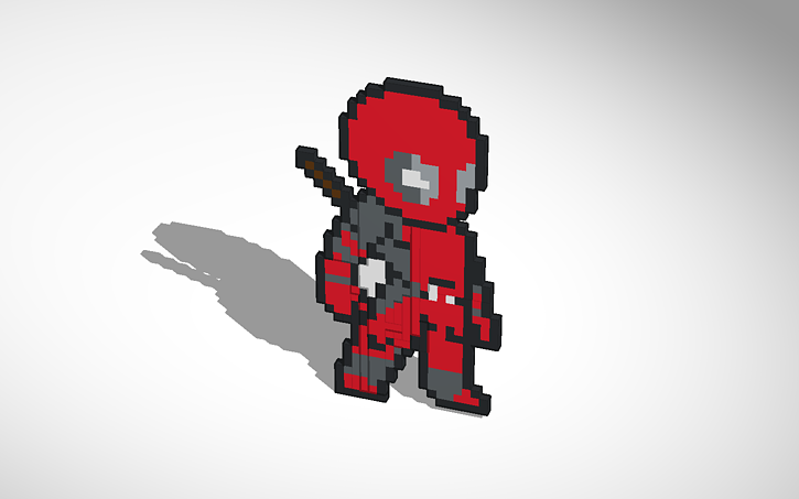 3D design DEADPOOL 8 - BİT !!!!! - Tinkercad