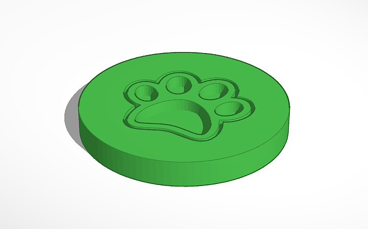 3d Design Paw Print Tinkercad
