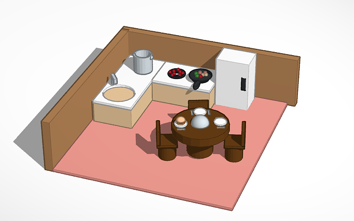 3D design kitchen - Tinkercad