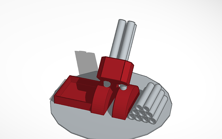 3D design Pencil and Eraser Holder Turret | Tinkercad