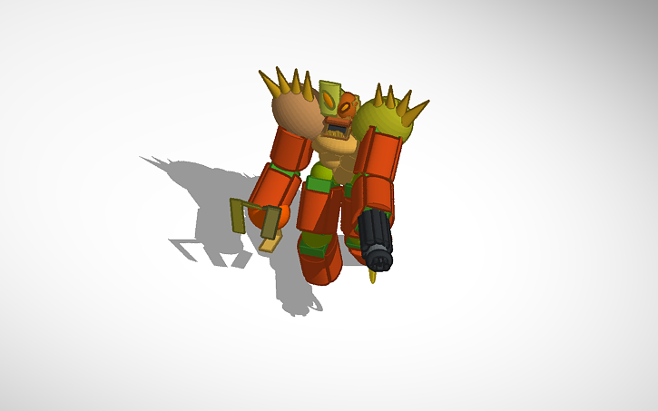 3D design super scrap bot mech - Tinkercad