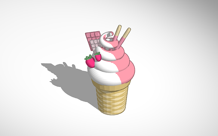 3d Design Ice Crem Tinkercad