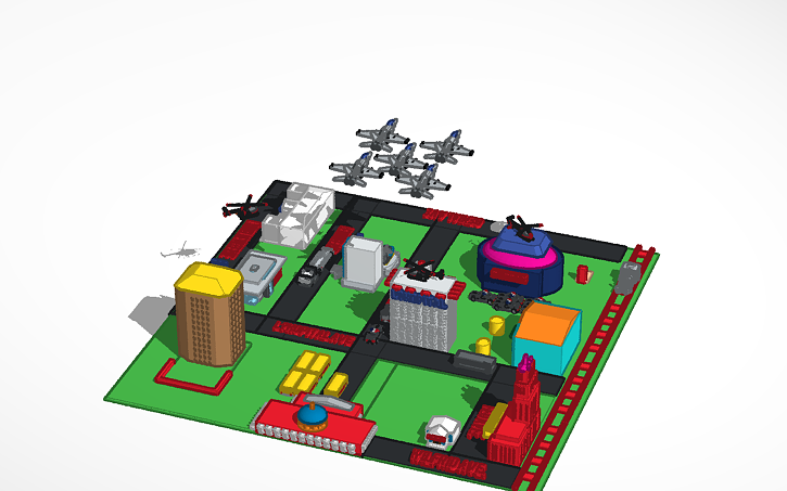 3D design cool city | Tinkercad