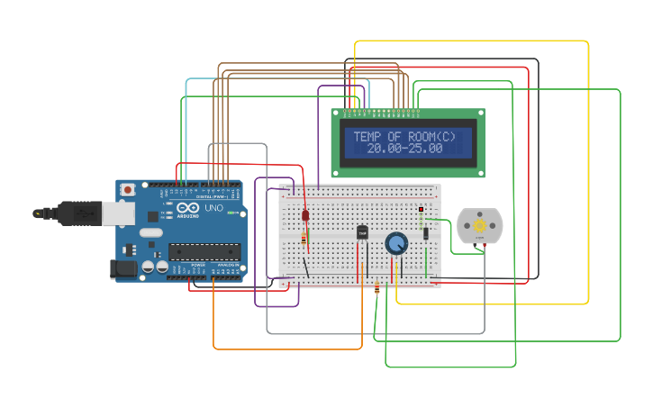 Circuit design TEMPERATURE CONTROL - Tinkercad