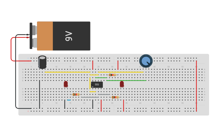 Circuit design Pisca-pisca | Tinkercad