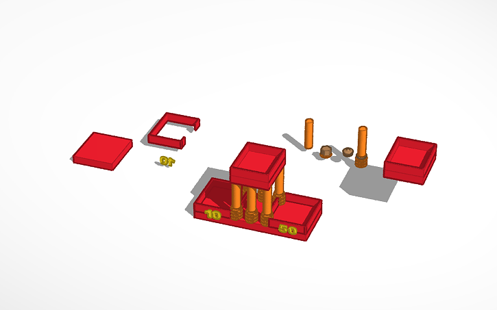 3D design coin saving box | Tinkercad