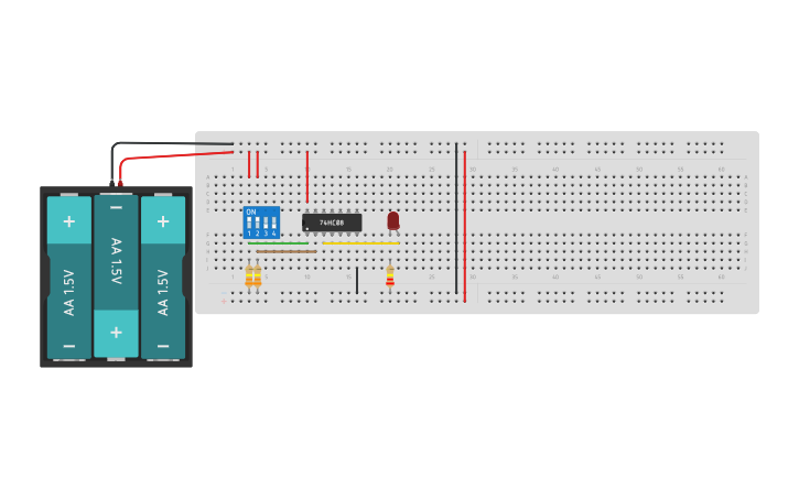 Circuit design compuertas logicas ADN - Tinkercad