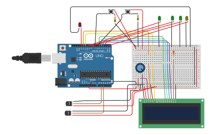 Circuit design Partida Estrela Triângulo Mancal - Tinkercad