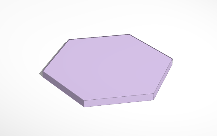 3D design Hexagon Tile - Tinkercad