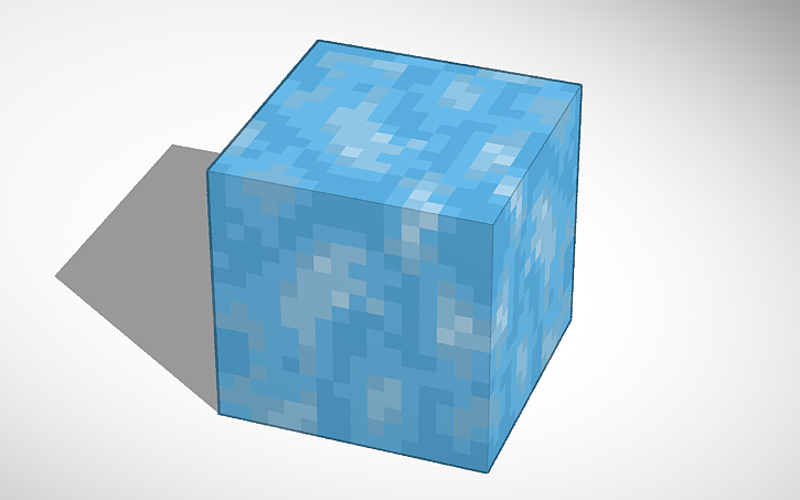 3D design Minecraft ice - Tinkercad