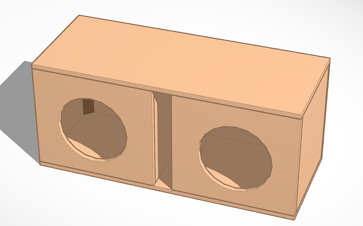 3D design Center Port - 15" sub box - Tinkercad