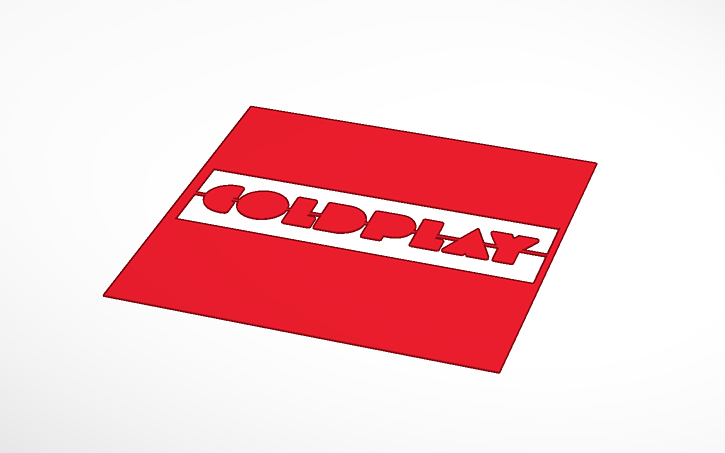 3D design Coldplay outline - Tinkercad