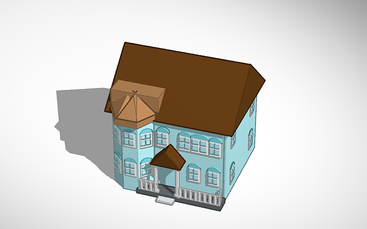 3D design Victorian Model House - Tinkercad