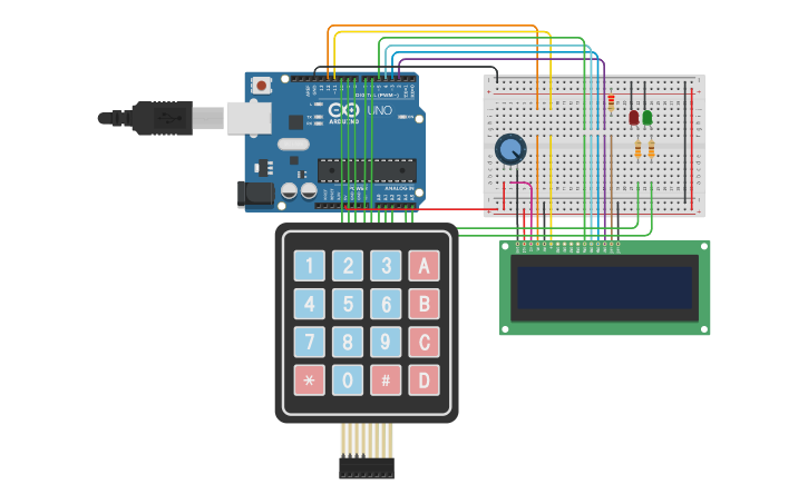 Circuit Design Copy Of Keypad Password Tinkercad