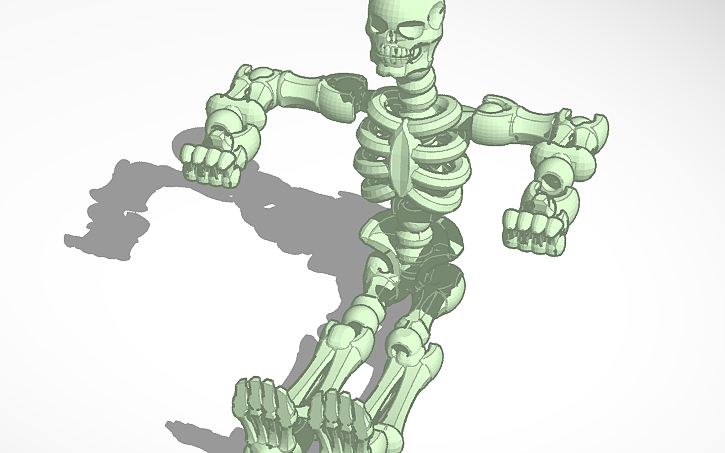3D design spooky scary skeletons - Tinkercad