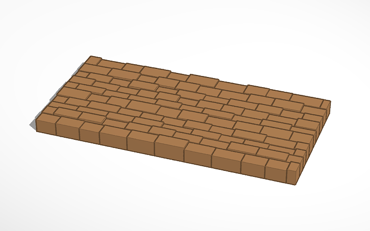3D design Brick Wall - Tinkercad